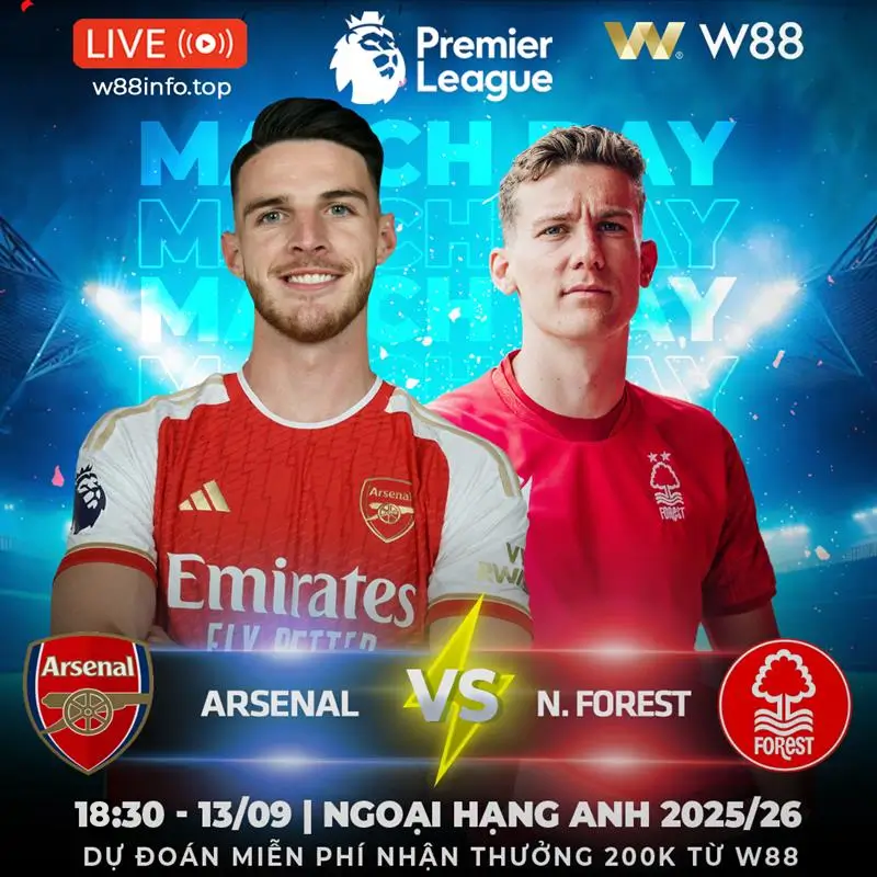 [W88 – MINIGAME] ARSENAL - N.FOREST | BẮT NẠT TƯỚNG MỚI